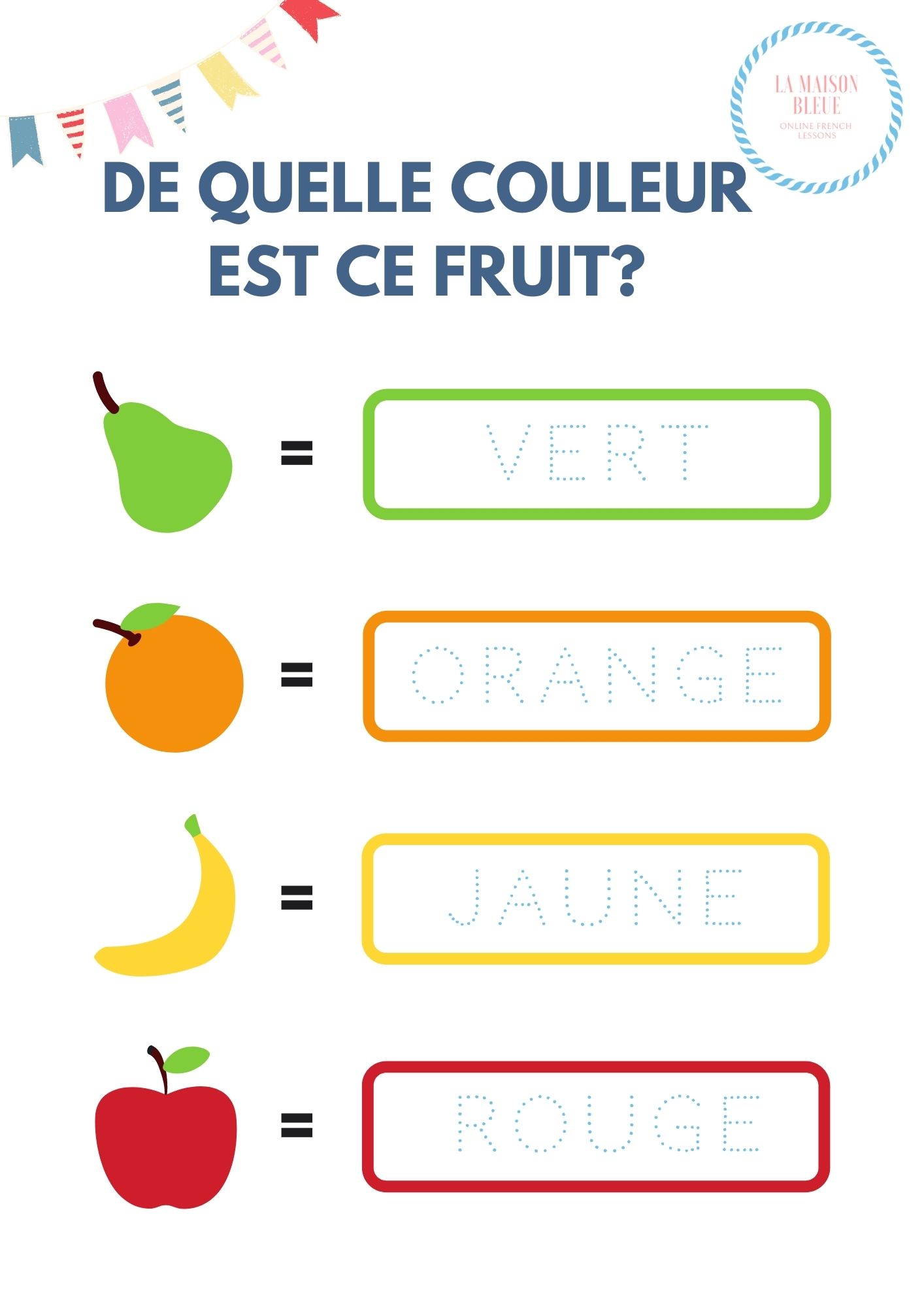 Les couleurs / colors - French for kids