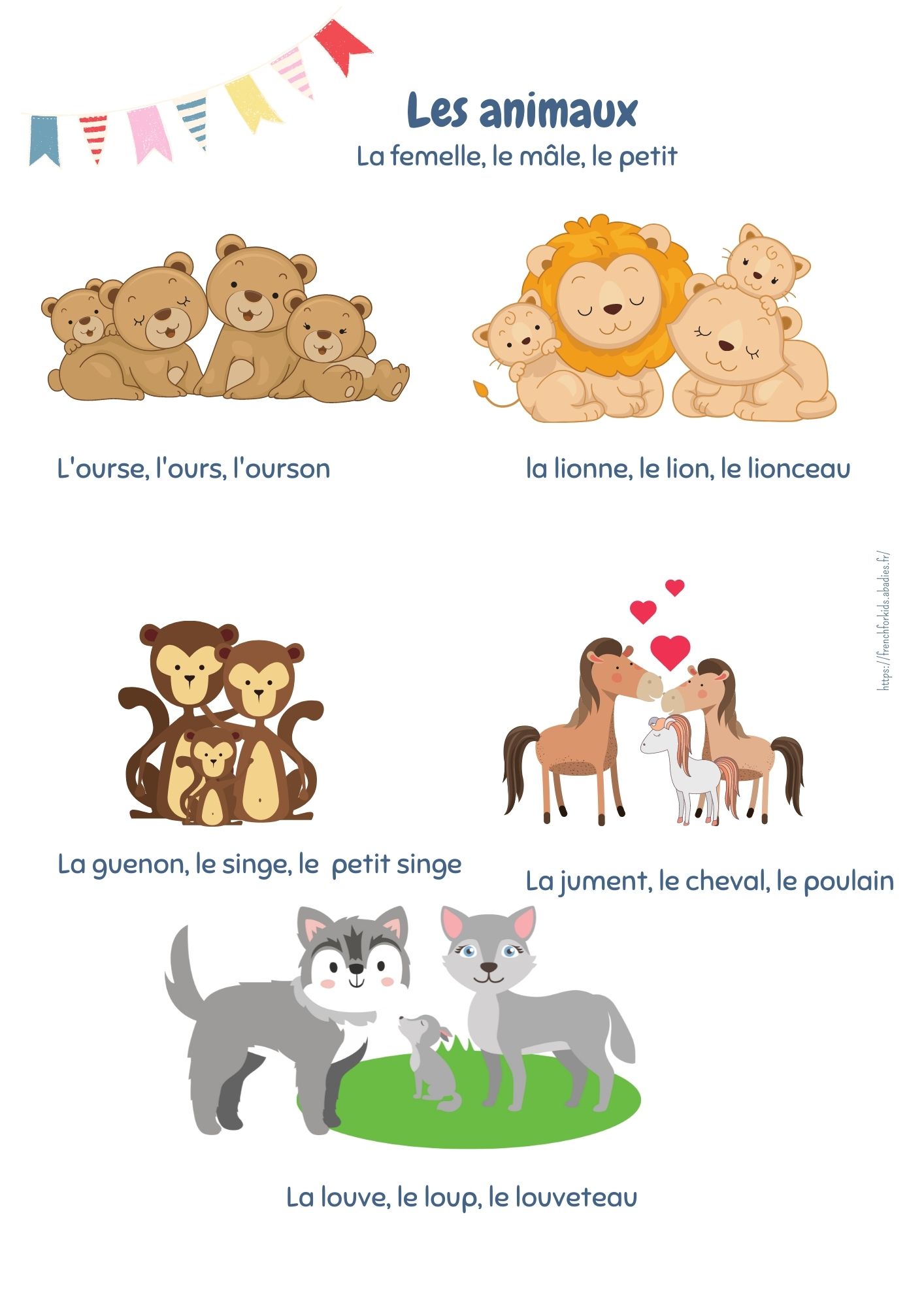 Les animaux/ animals - French for kids
