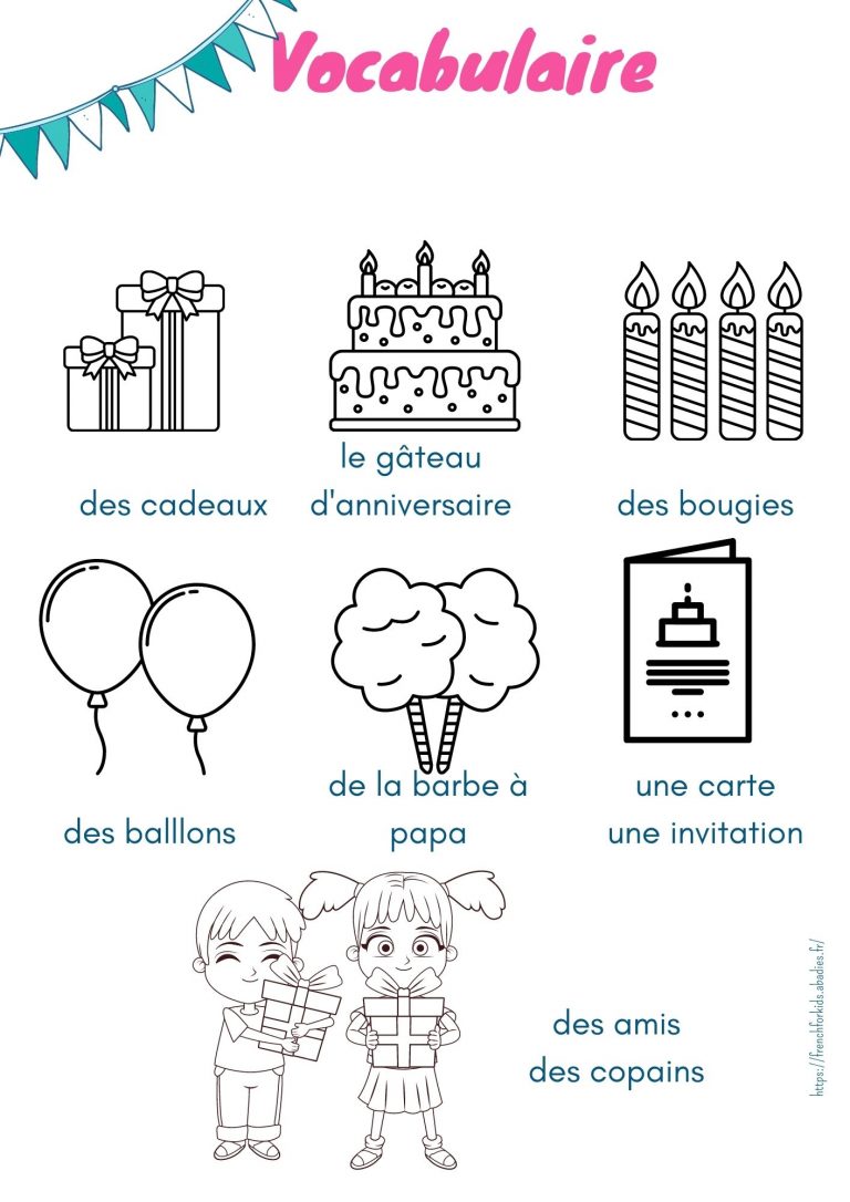 La fête d'anniversaire - French for kids