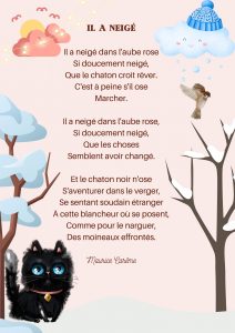 Il a neigé - French for kids